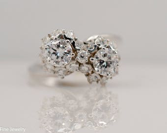 Two stone engagement | Etsy