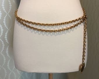 Gold chain belt | Etsy