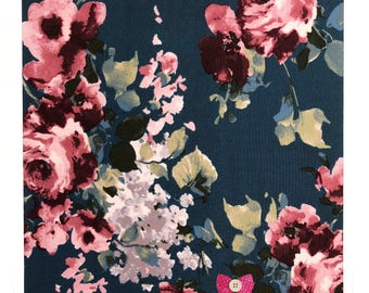 Floral knit fabric | Etsy