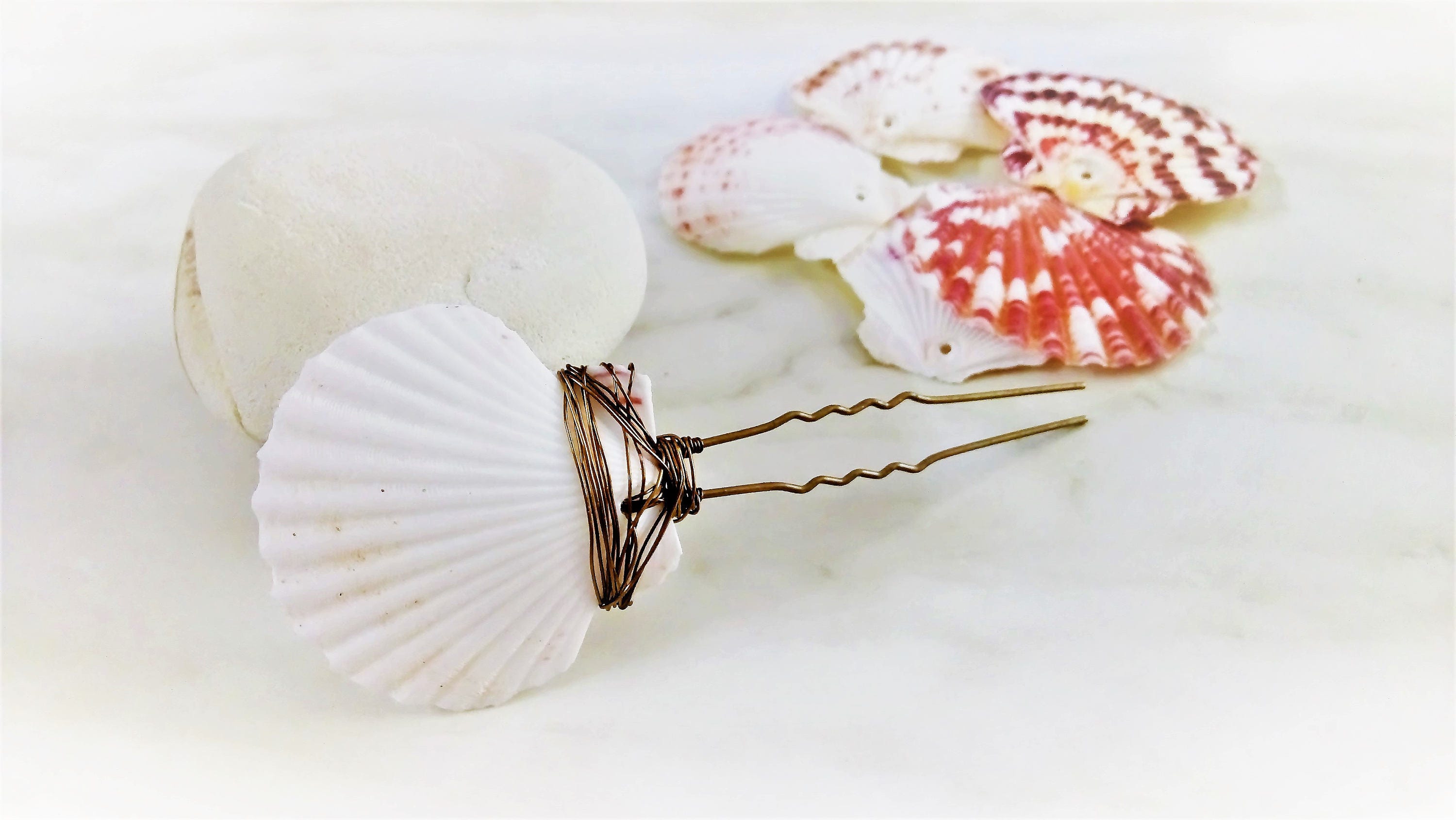 Shell Hair Pin Clam Shell Hair Pin Wedding Hair Clip