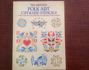 Folk art stencils | Etsy