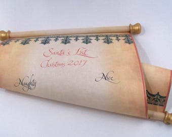 Santa scroll | Etsy