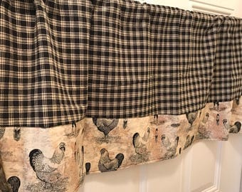 Rooster valance | Etsy