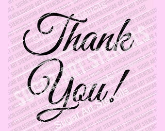 Thank you stencil | Etsy