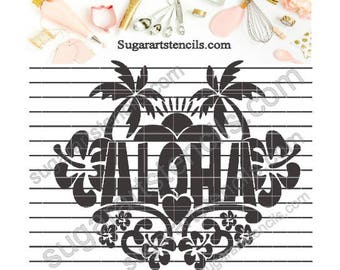 Aloha stencil | Etsy