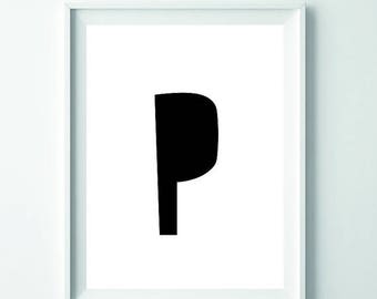 Letter p print | Etsy