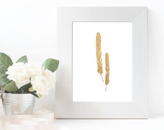 Feather wall decor | Etsy