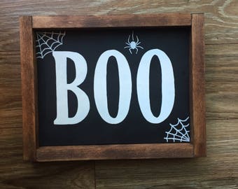 Halloween boo sign | Etsy