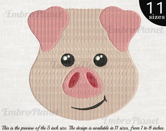 Pig embroidery | Etsy