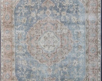 Distressed rug | Etsy