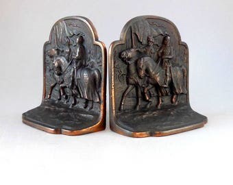 Armor bronze bookend | Etsy