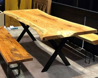 Natural edge table | Etsy