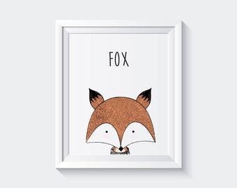 Fox poster | Etsy