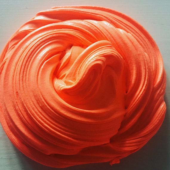Coral Neon Orange Butter Slime 6oz