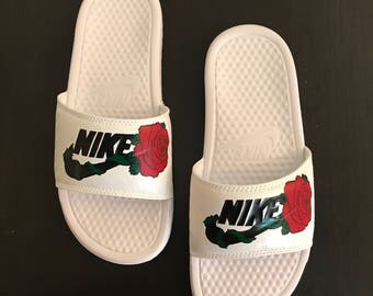 Nike slides | Etsy