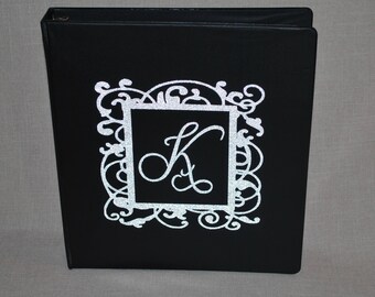 Monogrammed binder | Etsy
