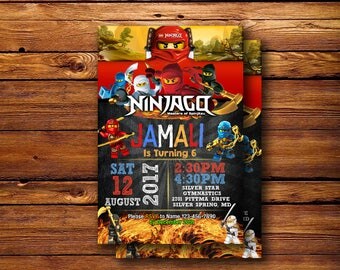 Ninjago invitations | Etsy