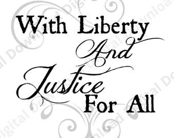 Liberty and justice | Etsy