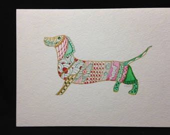 Zentangle dog | Etsy