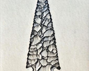 Arrowhead print | Etsy