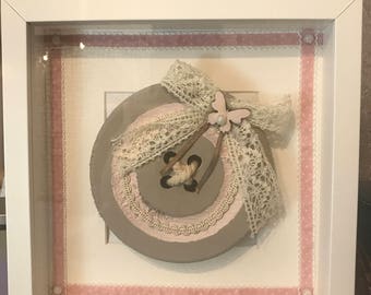 Vintage Victorian Flower Rose Frames Postcard ledge Border