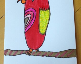 Parrot card | Etsy