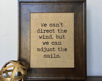 We cannot direct the wind but we can adjust the sails Wall