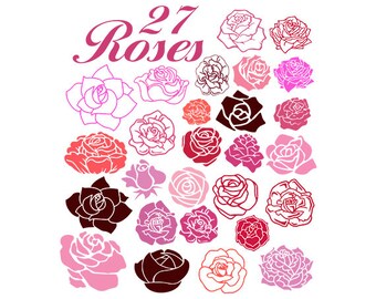 Rose svg | Etsy
