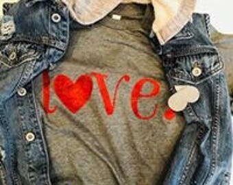 Love t shirt | Etsy