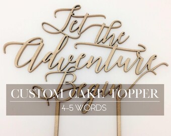 CUSTOMIZABLE Cake Topper: Single Word You Choose the Font and