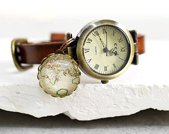 World map watch | Etsy