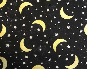 Moon stars fabric | Etsy