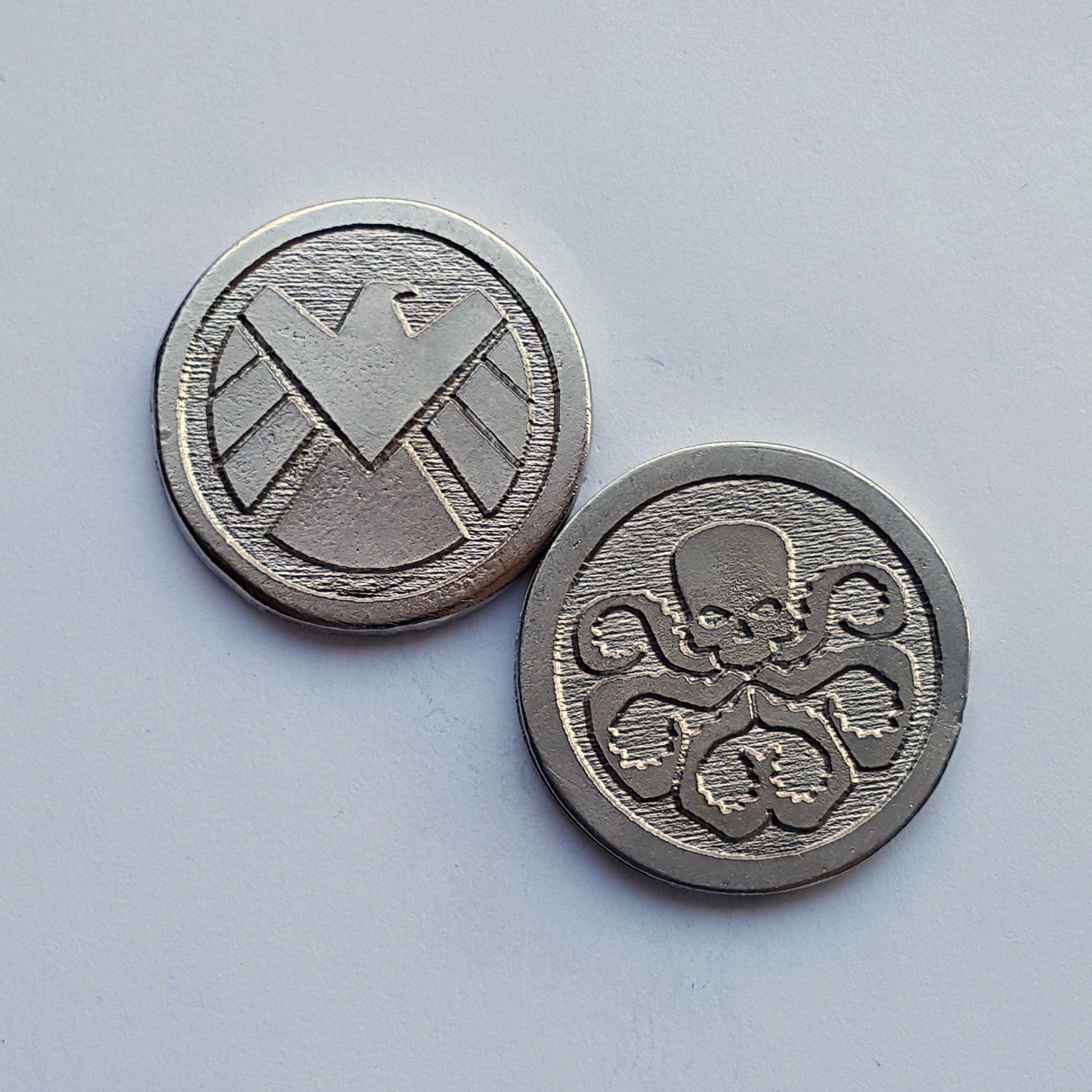 Hydra SHIELD Heads or Tails Pewter Flipping Coin