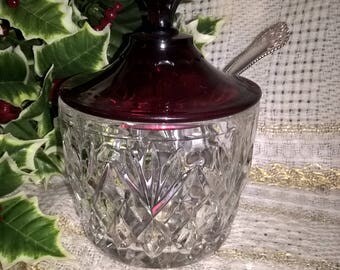 Crystal jam jar | Etsy