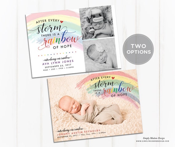 rainbow baby birth announcement rainbow of hope pregnancy