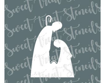 Nativity stencil | Etsy