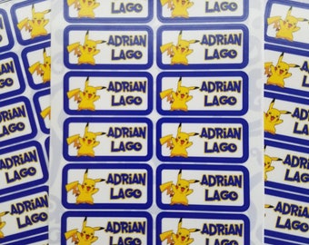 Pikachu name tag | Etsy