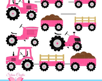 Tractor clip art | Etsy