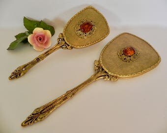 Jeweled hand mirror | Etsy