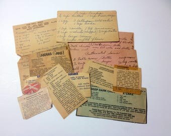 Vintage recipe card | Etsy