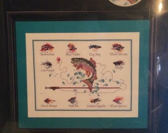 Fishing cross stitch | Etsy