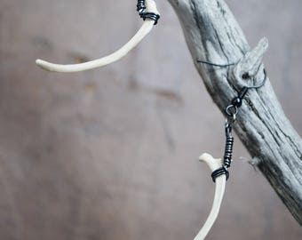 Bone earrings | Etsy