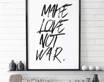 Make love not war | Etsy