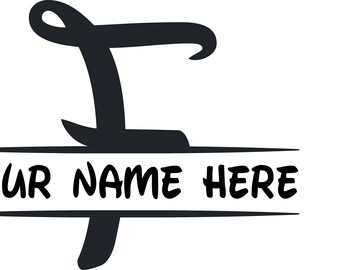 Split monogram f | Etsy