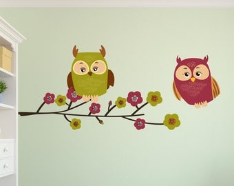 Owl wall decal | Etsy