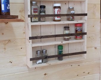 Rustic spice rack | Etsy