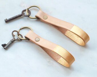 Leather key fob | Etsy