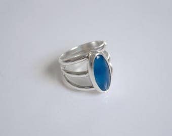 Blue stone ring | Etsy