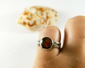 Amber ring | Etsy
