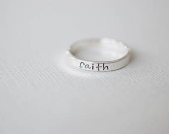 Faith ring | Etsy